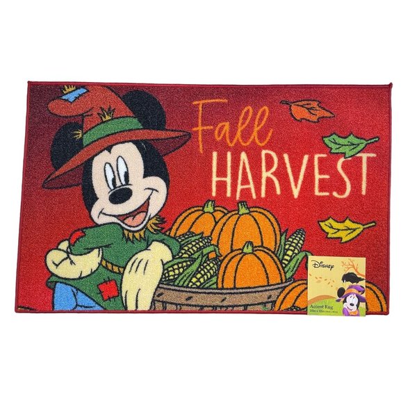 Disney | Holiday | Disney Mickey Mouse Scarecrow Fall Accent Rug | Poshmark